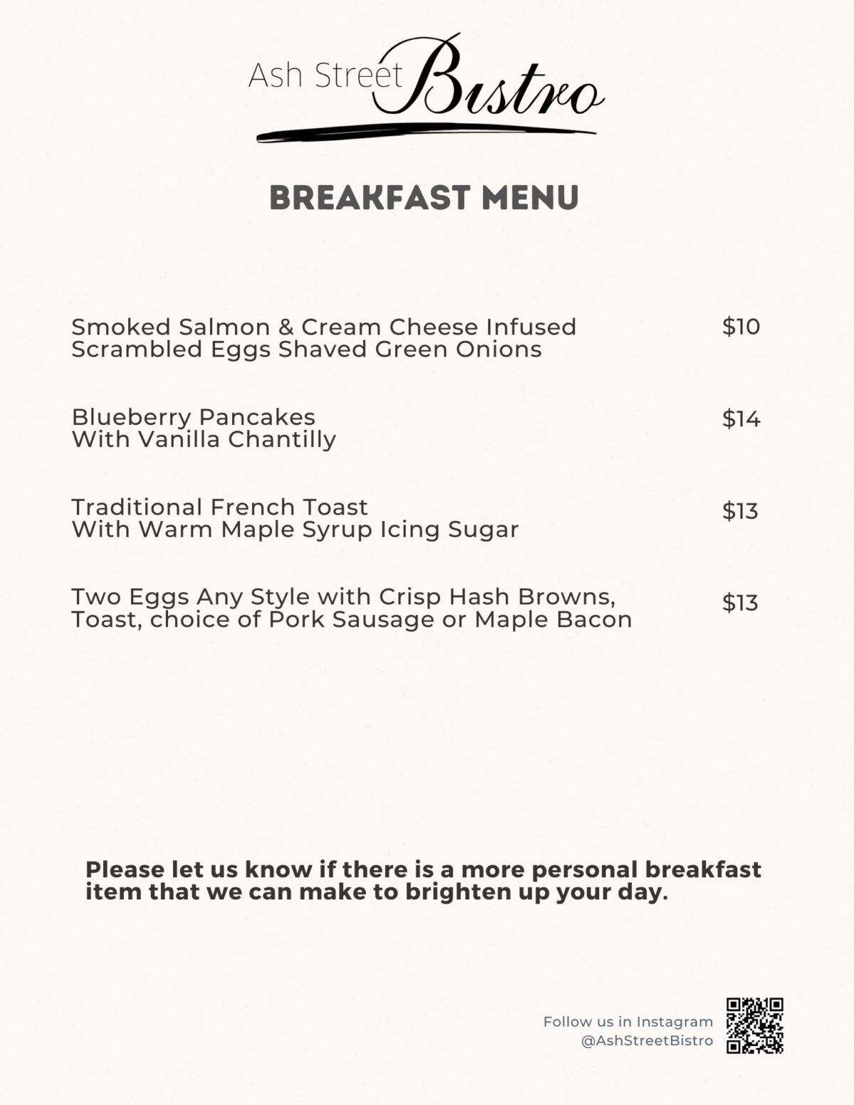 Breakfast Menu - Legacy Senior Living