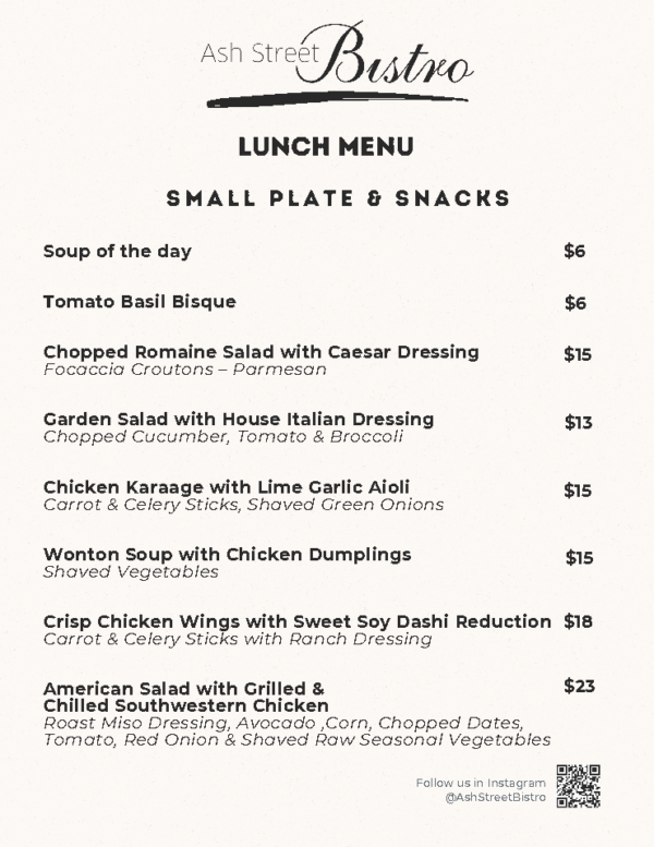 Lunch menu - Legacy Senior Living