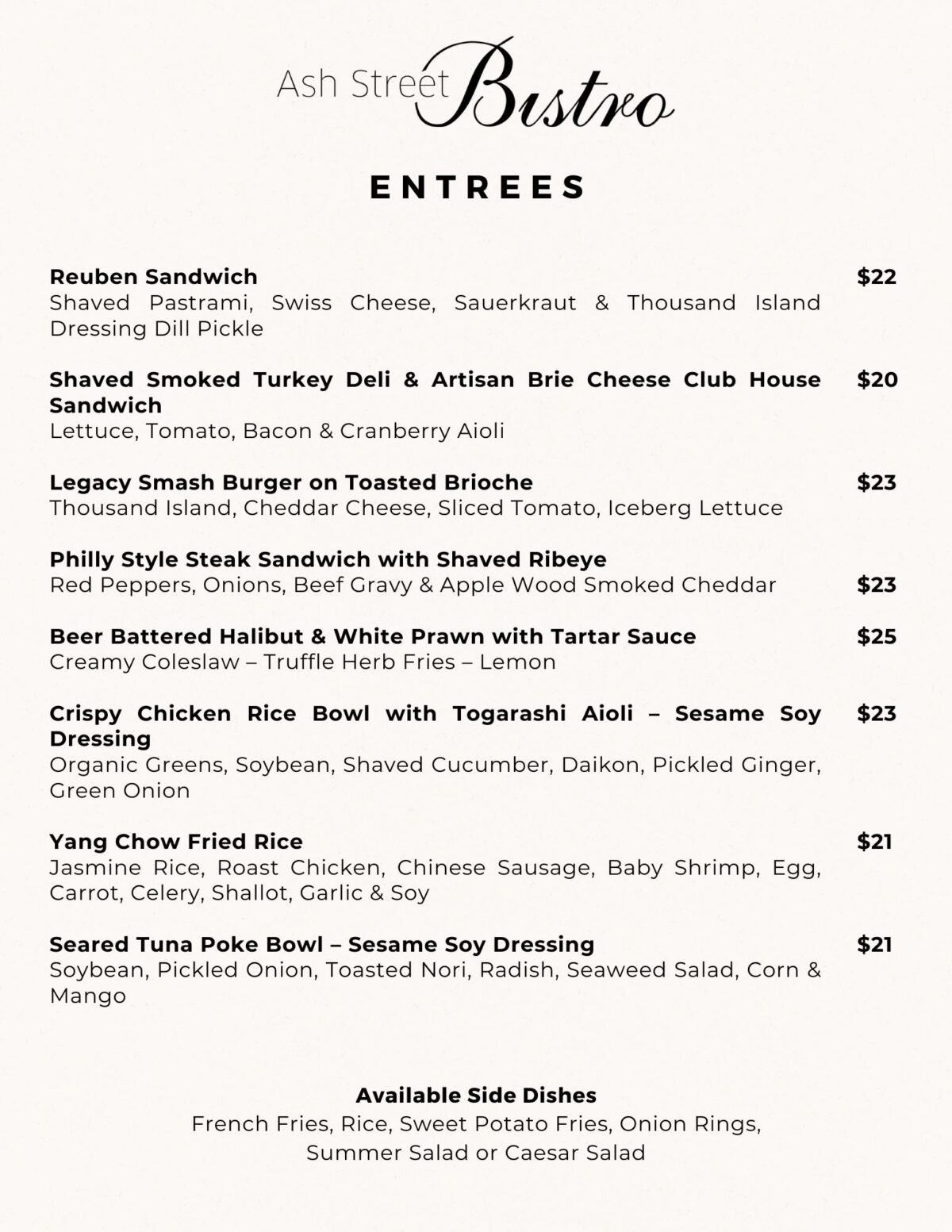 Lunch menu - Legacy Senior Living