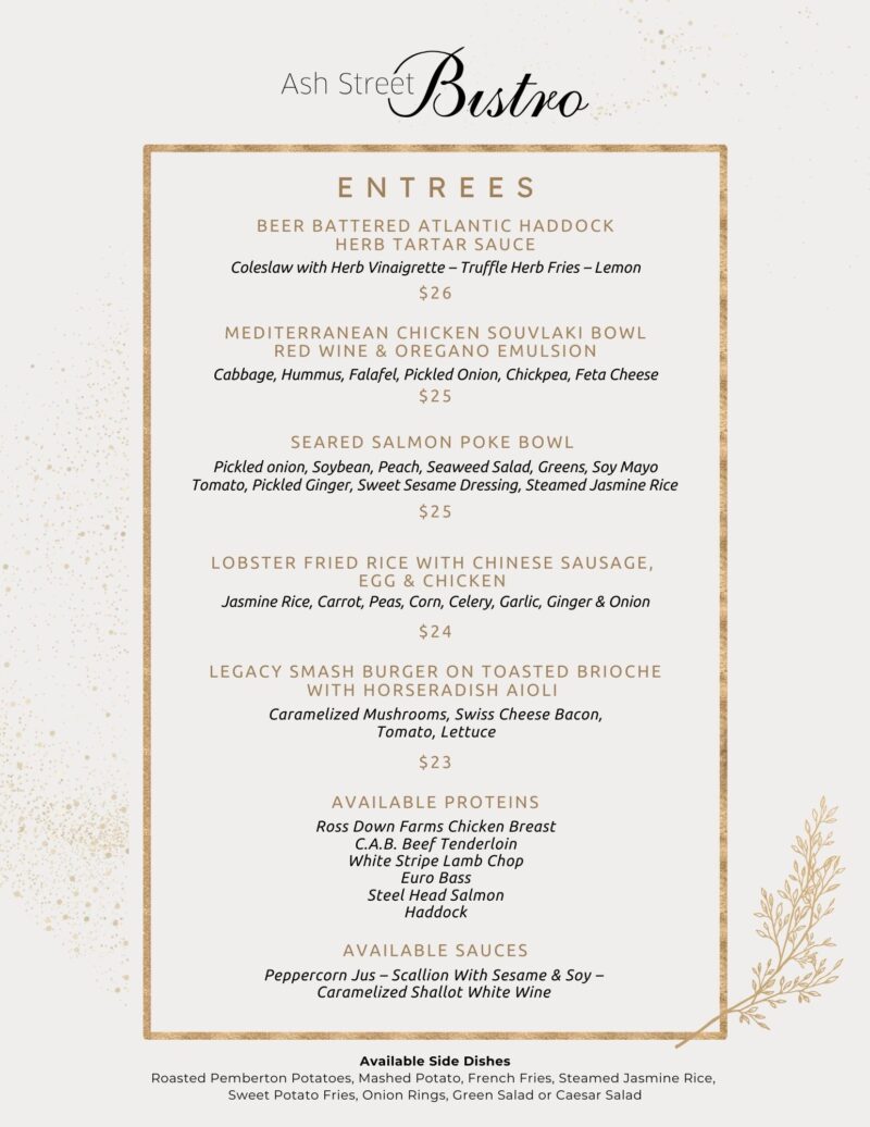 DINNER MENU - Legacy Senior Living
